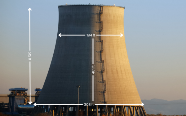 Nuclear Cooling Tower Design: Width Calculation Explained